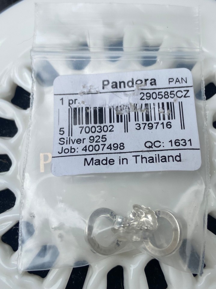 Authentic Pandora Sparkling Circle Stud Earrings #290585CZ | eBay