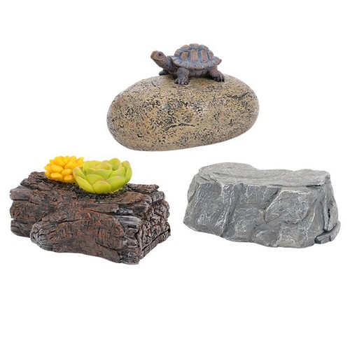 Spare Key Hider Fake Rock Log Turtle Statue Key Hider Decorative Garden ...