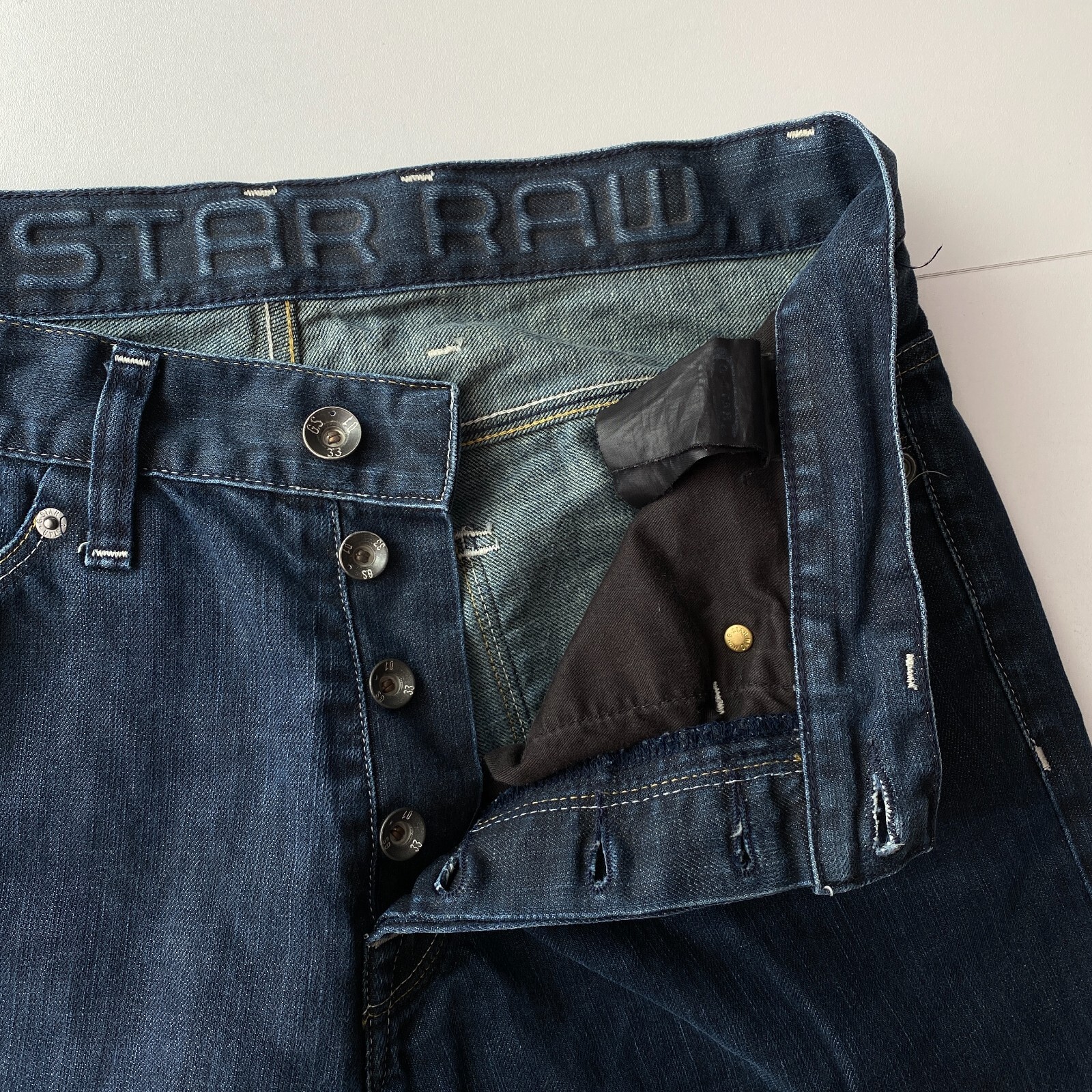 G-STAR CODER Dark Blue Regular Straight Fit Jeans W33 L32 | eBay