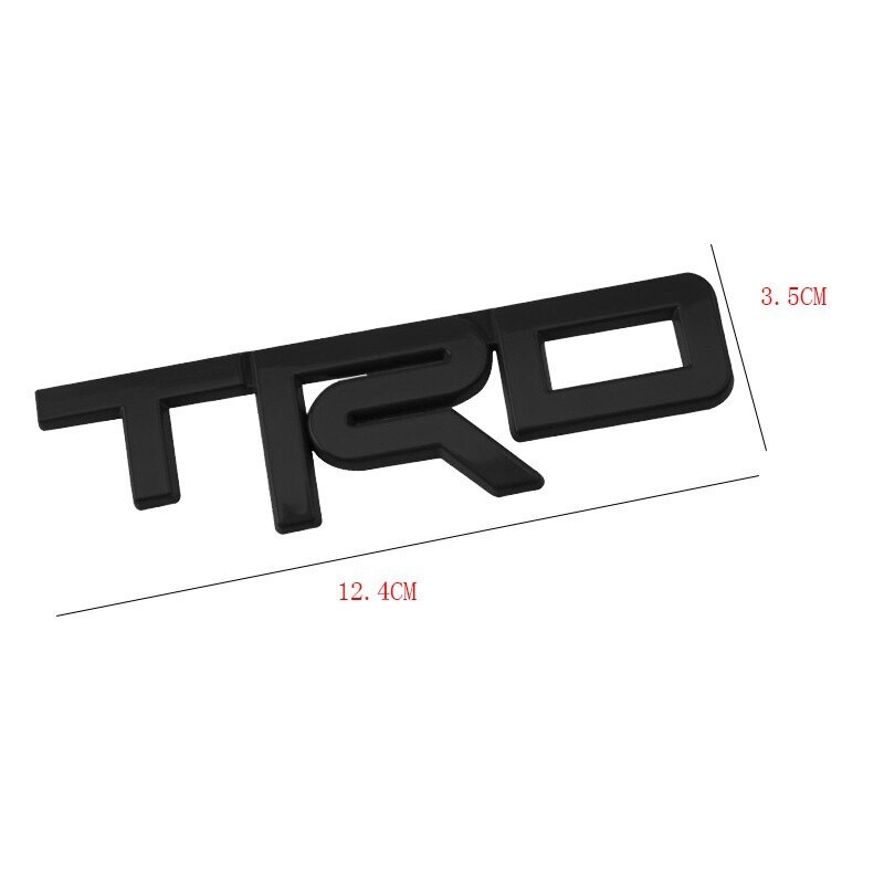5" TRD PRO Matte Black Metal Tailgate Trunk Badge - Toyota Tundra ...