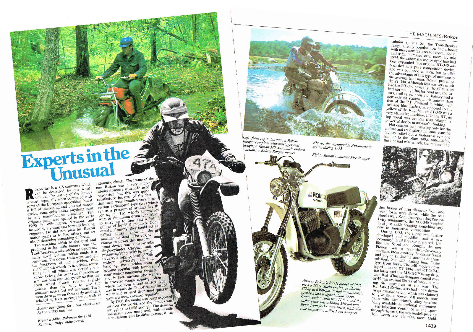 Old ROKON MOTORCYCLE Article / Photos / Pictures: RT-II, | eBay