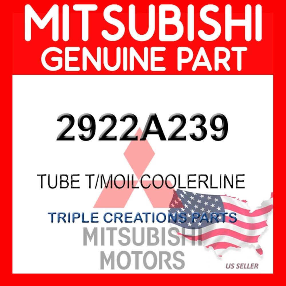 Mitsubishi 2922A239 Outlander CW6W 6B31 OEM Genuine T/M Oil Cooler Line ...