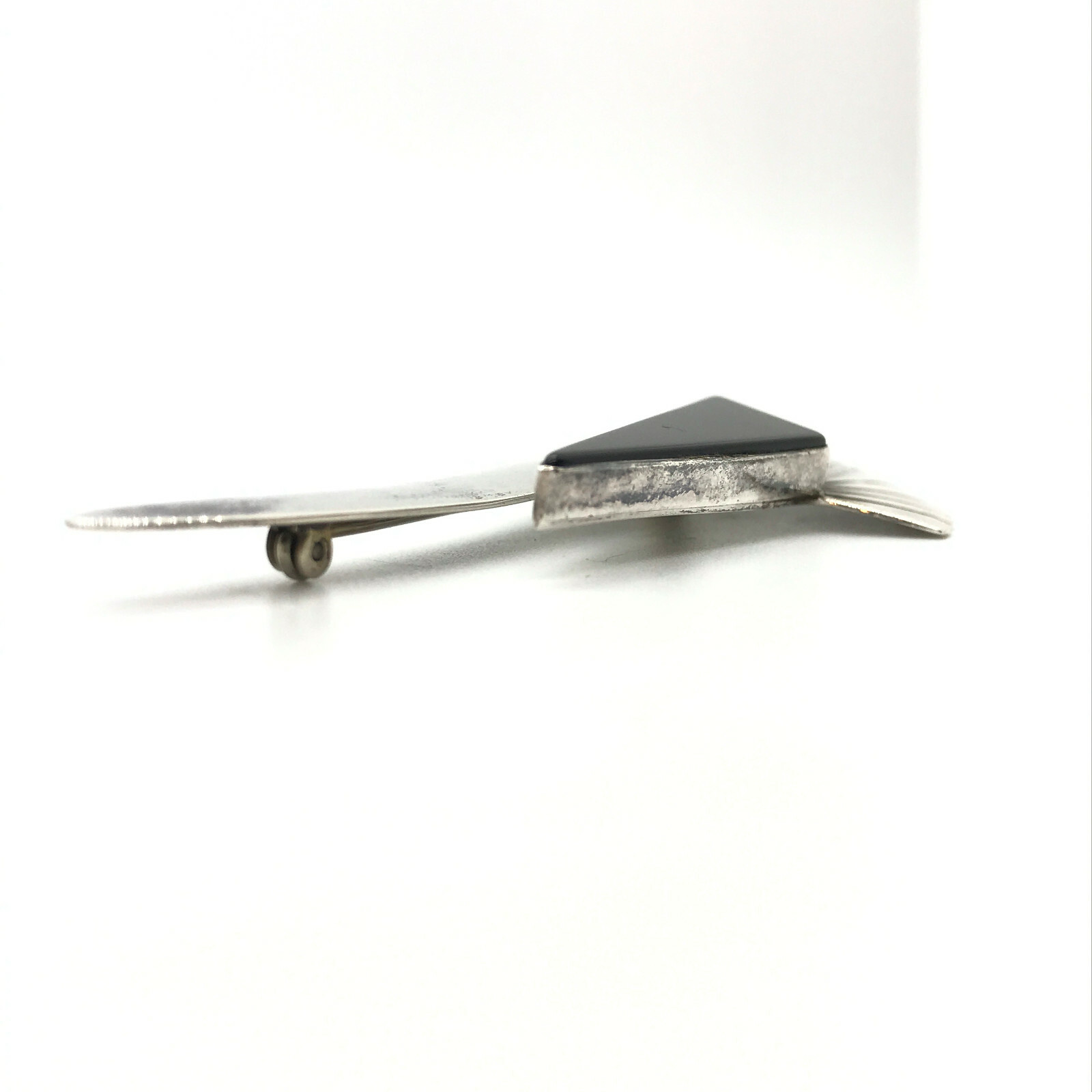 Modern Vintage Alice Platero Navajo Sterling Silver Black Onyx Brooch ...