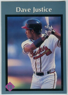 1991 Tuff Stuff Magazine Insert #12 Dave Justice Atlanta Braves | eBay