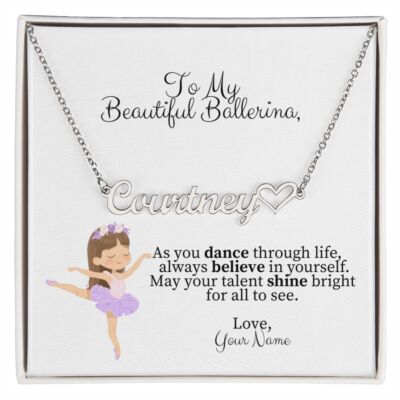 Ballerina Ballet Necklace for Girls Dance Gifts Dance Recital Name ...