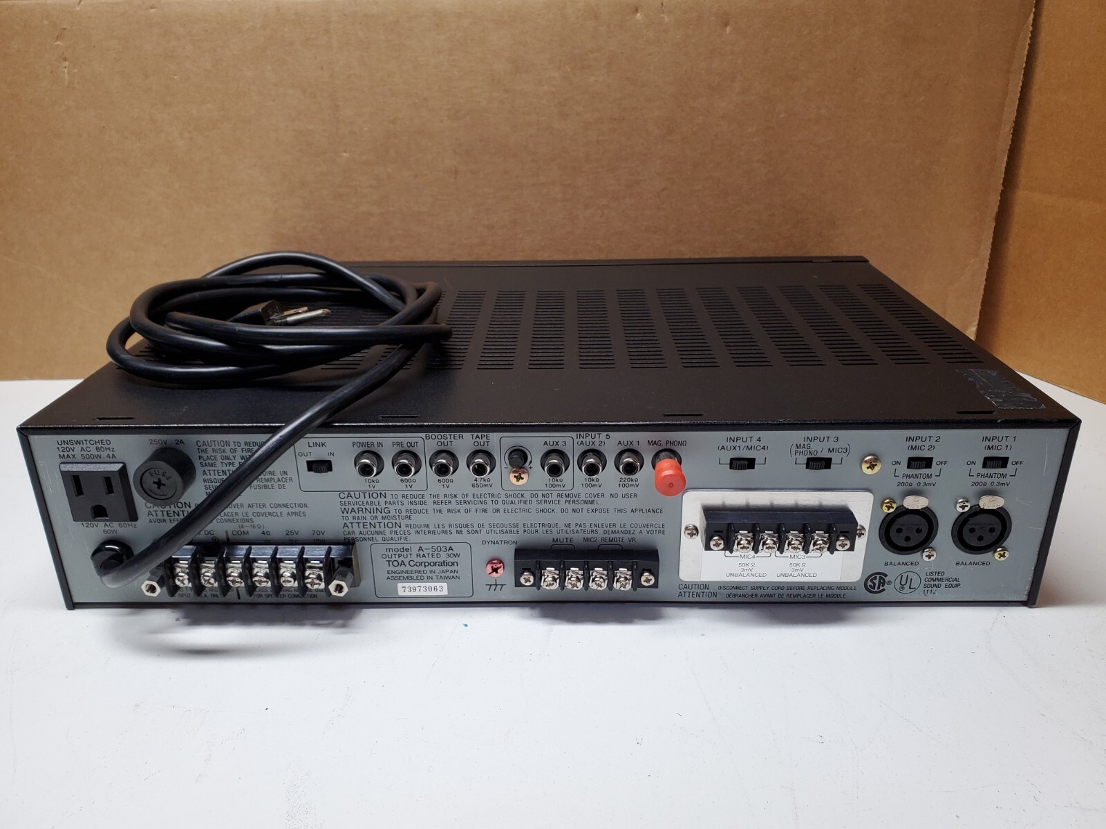 TOA 500 Series 30w PA Amplifier Mixer A-503a for sale online | eBay