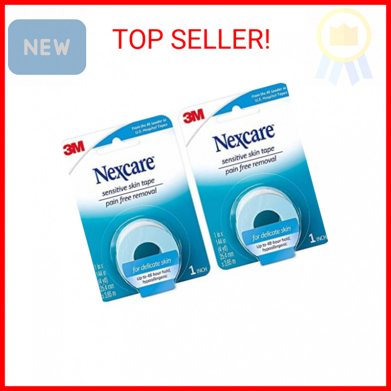 Nexcare Sensitive Skin Tape, 1 in x 4 yds, 2 Count (Pack of 1) | eBay