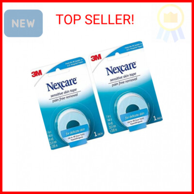 Nexcare Sensitive Skin Tape, 1 in x 4 yds, 2 Count (Pack of 1) | eBay