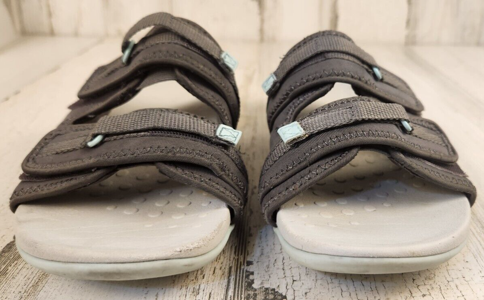 Vionic Sarah Dark & Light Grey Orthotic Supportive Slide Sandals Size 7 ...