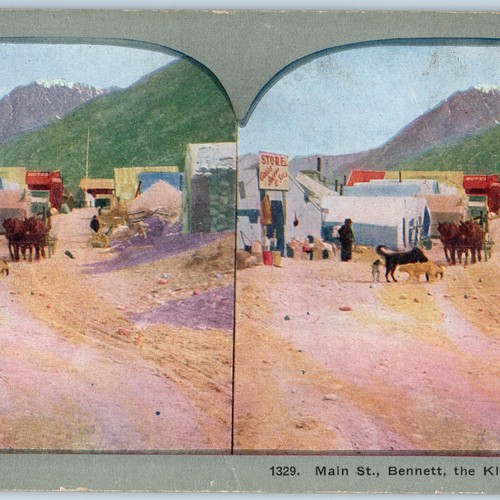 c1900s Bennett, Alaska The Klondike Main St Hotel Litho Photo Stereo ...