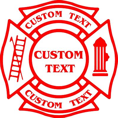 Vinyl Decal- Custom Firefighter Fire Dept Patch window TRUCK window ...