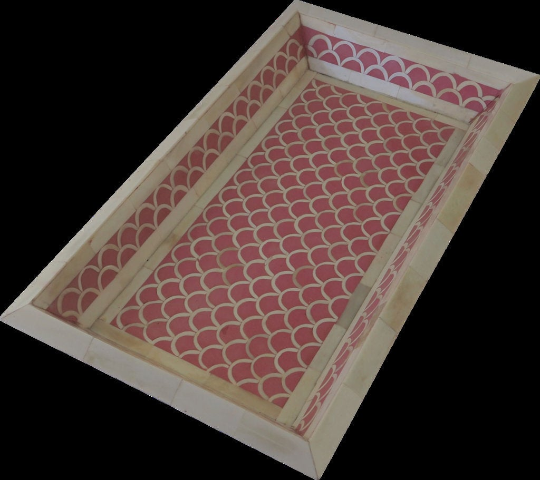 Handmade Bone Inlay Tray Decorative Serving Tray Beautifully Crafted ...