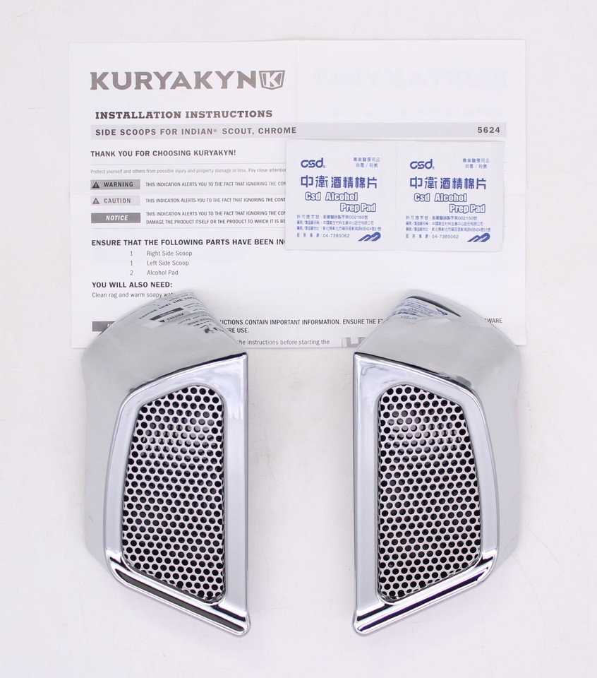 Kuryakyn Side Scoops, Chrome Part Number - 5624 For Indian | eBay