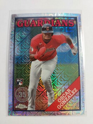 2023 Topps Series 1 Oscar Gonzalez T88C-92 Chrome Mojo Refractor Rookie ...