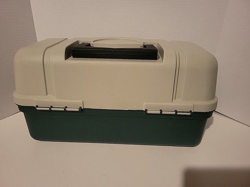 Plano 3-Tray Tackle Box with Dual Top Access - Green/White | eBay