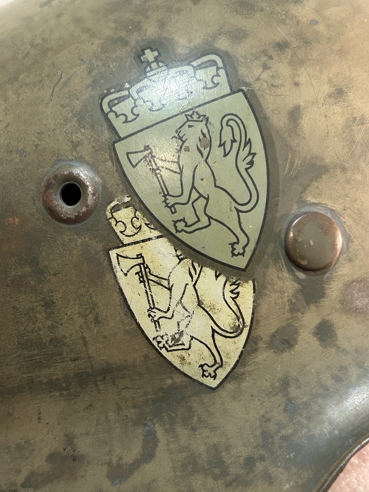 WW2/WWII German Norwegian Unit Helmet | eBay