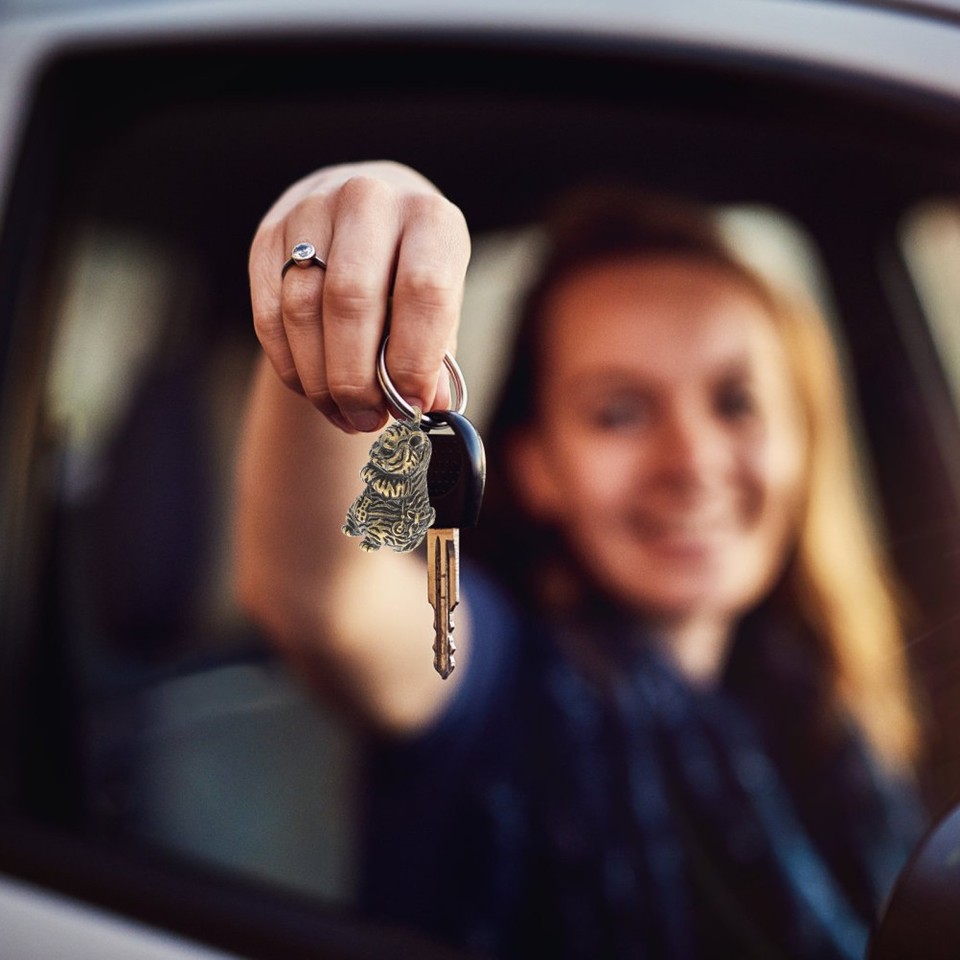 Tiger Ornaments Metal Car Keychain Pendant Accessories Small Keyring ...