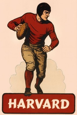 🏈 Vintage Harvard Football Poster - 24x36” Premium Matte 200 GSM Paper🗞 ...