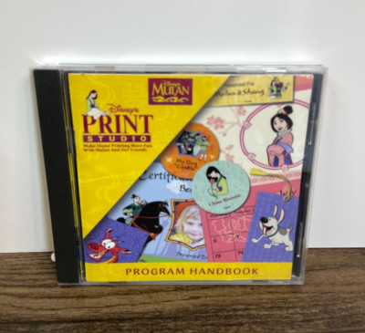 Disney Print Studio Mulan PC Game Activity Fun For Kids 1998 | eBay