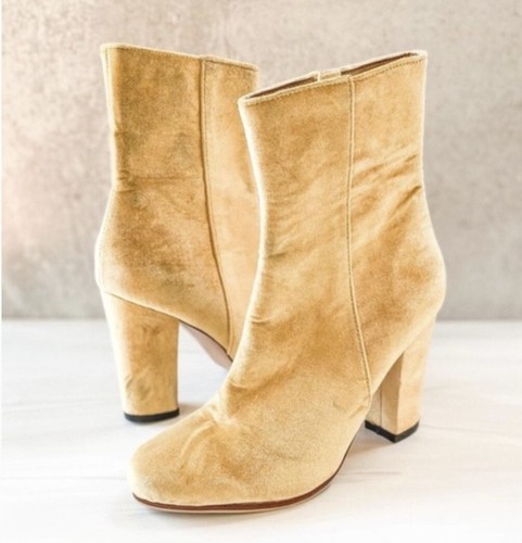 James Smith Size 40 US 9 Women’s Crushed Velvet Marigold Brooklyn Boots ...
