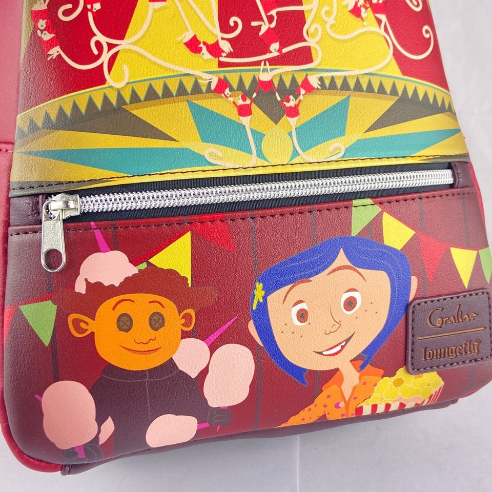 Loungefly Coraline Mini Backpack Bag Mouse Circus Mice Jones Wybie ...