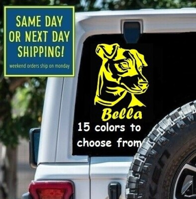 8 Size CUSTOM JACK RUSSELL Name STICKER DECAL Car Window MacBook Laptop ...
