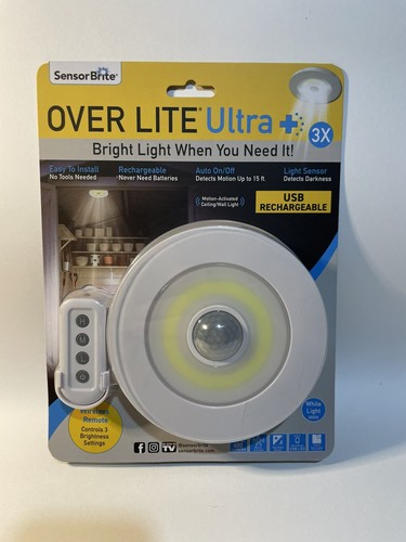 Over Lite Ultra Overhead Motion Activated LED Rechargeable Night Light ...
