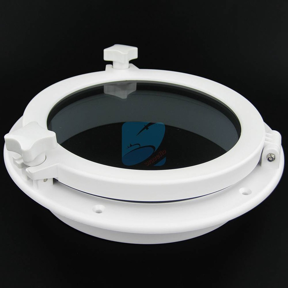 10" SEAFLO Boat Porthole Plastic Marine Round Hatches RV Windows ...