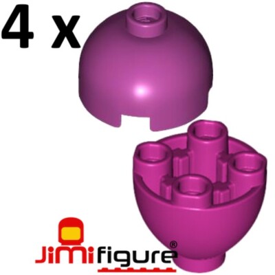 NEW 4 x LEGO Brick Round 2x2 with Dome Bottom Top Magenta Balloon 3262 ...