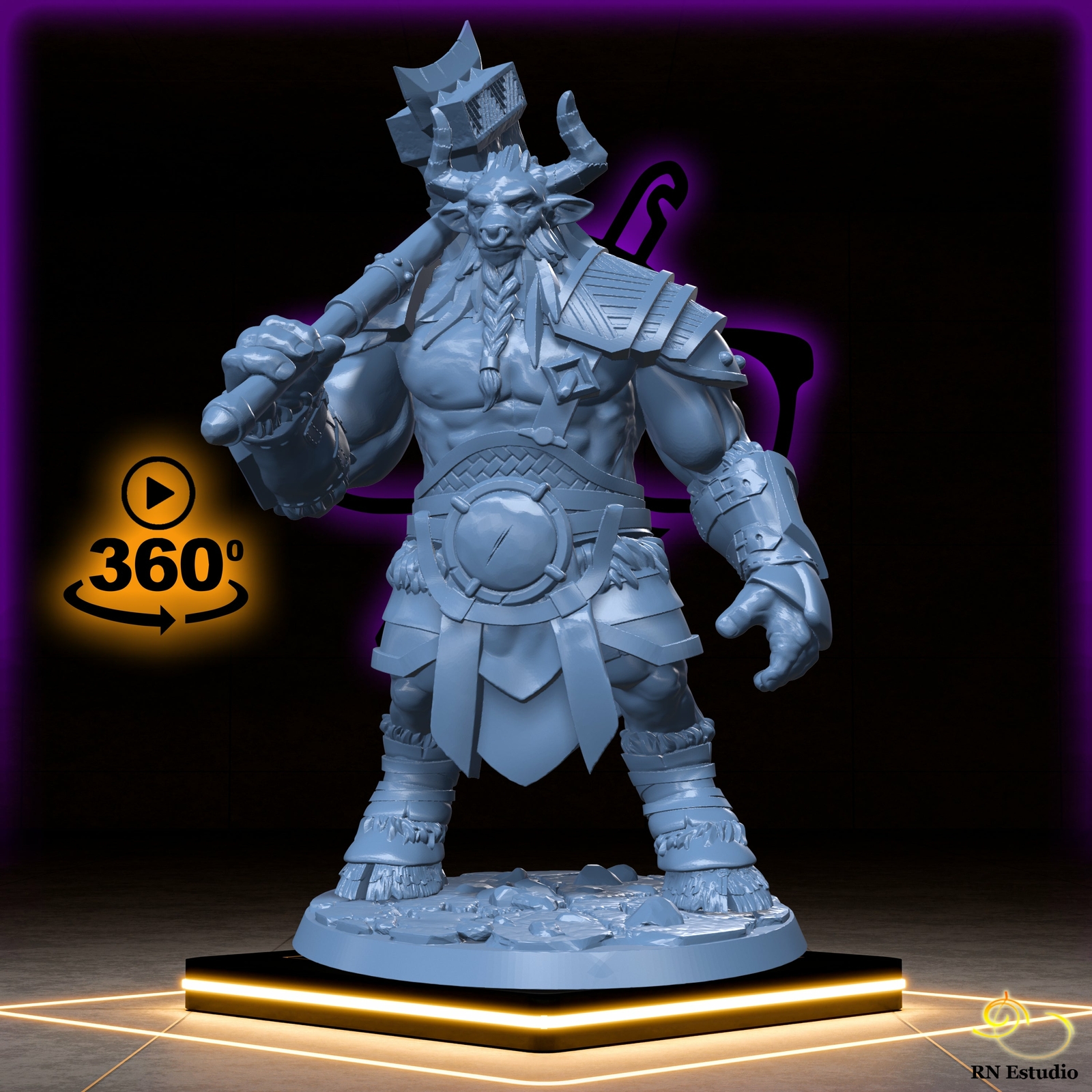 Nautrir | Monstrous Minotaur miniature for Tabletop games like D&D and ...