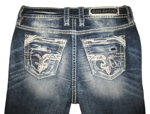 Rock Revival Pelican Easy Crop Stretch Jeans Tag Size 28 | eBay