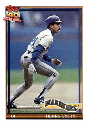 1991 Topps #634 Henry Cotto - Seattle Mariners | eBay