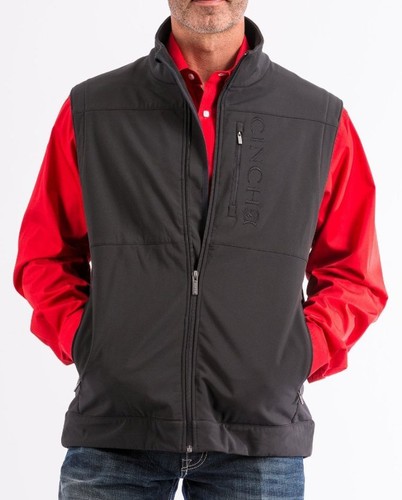 Cinch Mens Solid Black Bonded Concealed Carry Vest #MWV1082001 Reg ...
