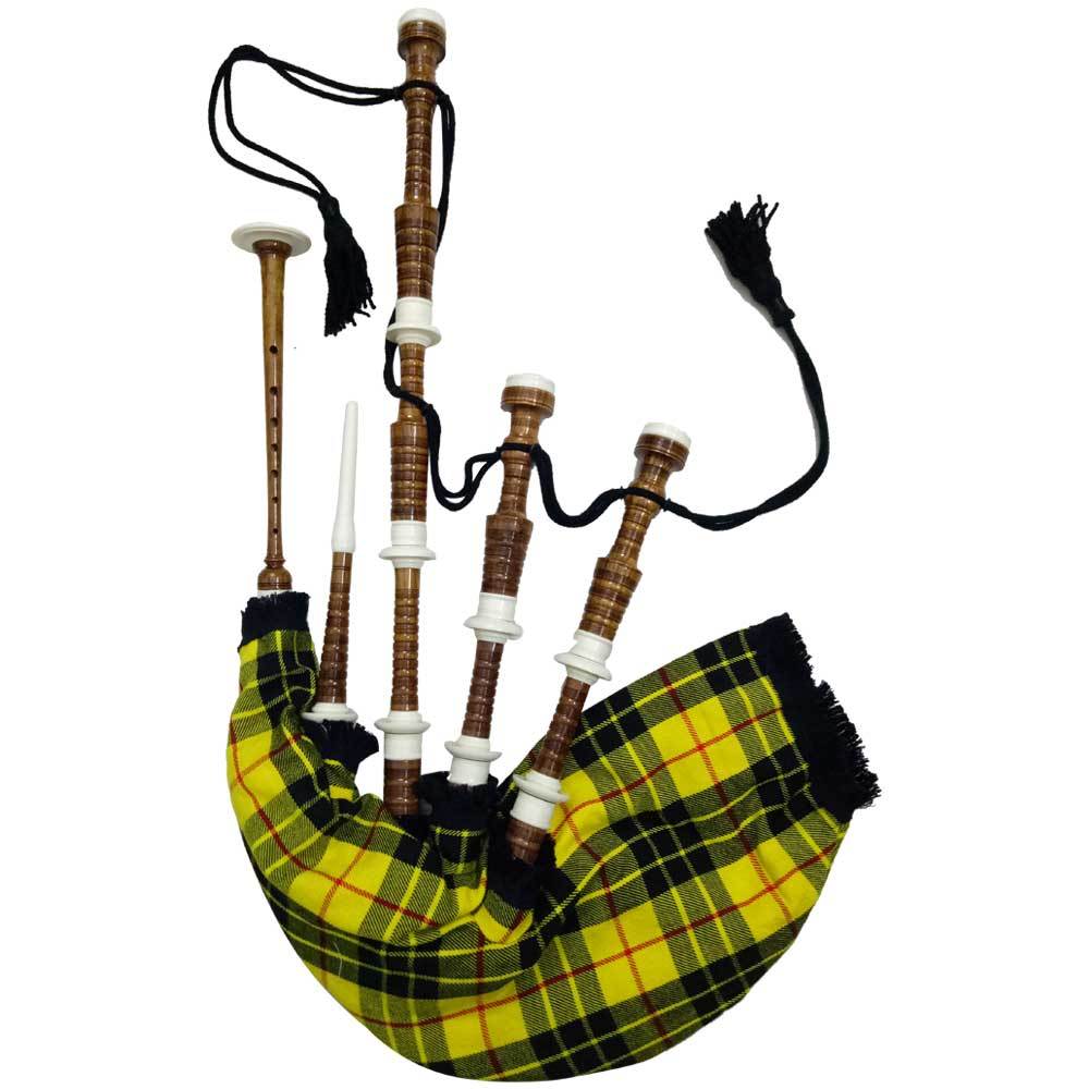 Scottish Highland Bagpipe Natural Silver Mounts Dudelsack Gaita ...