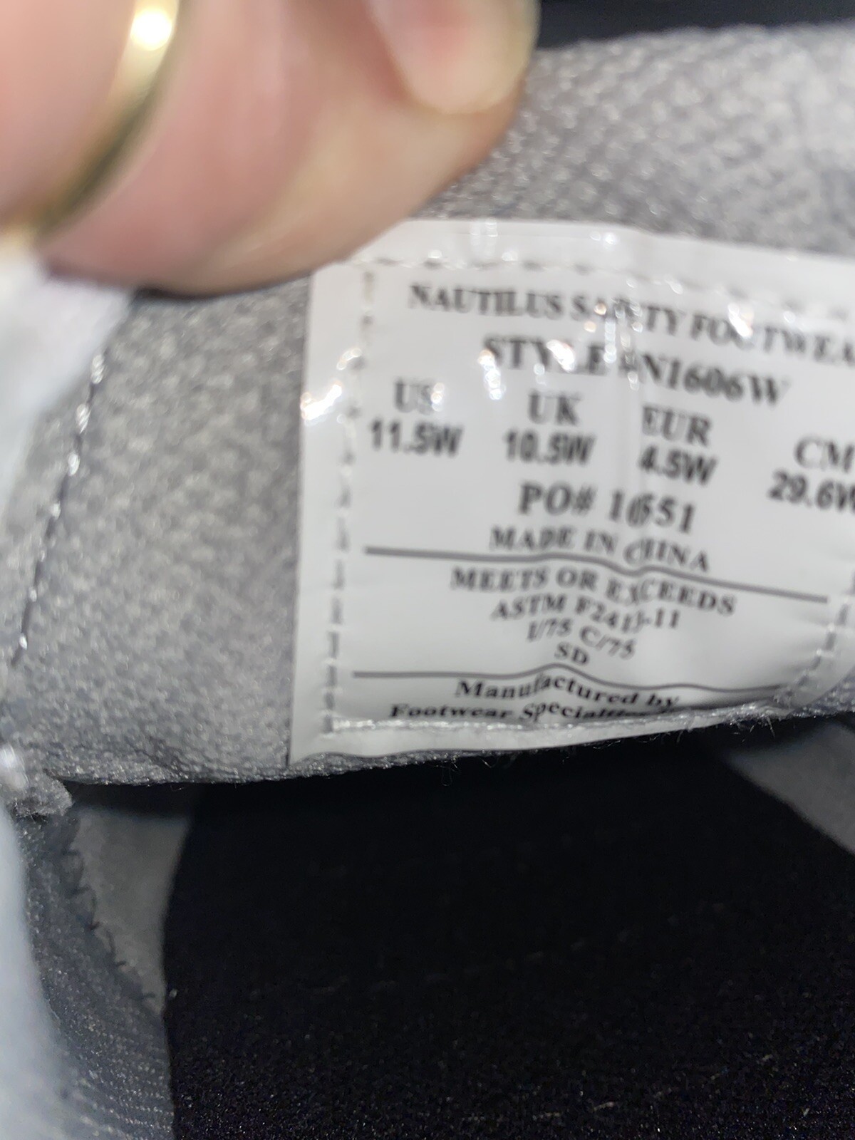 Mens NAUTILUS White Leather Laboratory Shoes Work ESD… - Gem