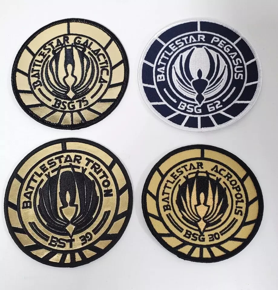 Battlestar Galactica 3.5"- 4" DELUXE Ship Deluxe Set of 4 Iron On ...