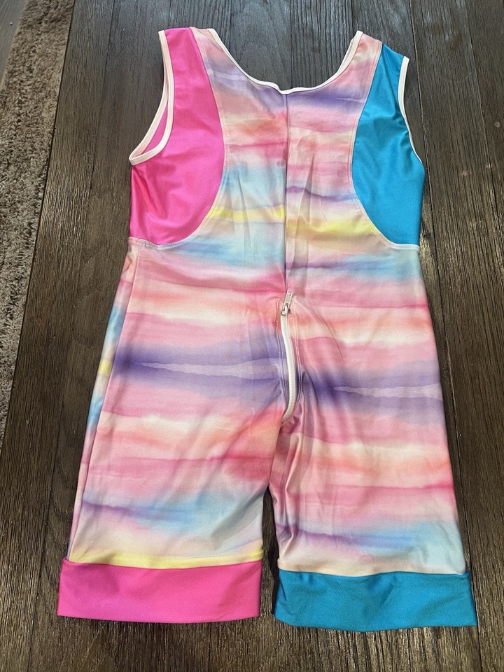Mens Skinfit Shiny Spandex Singlet Pastels Bodysuit Small Medium | eBay