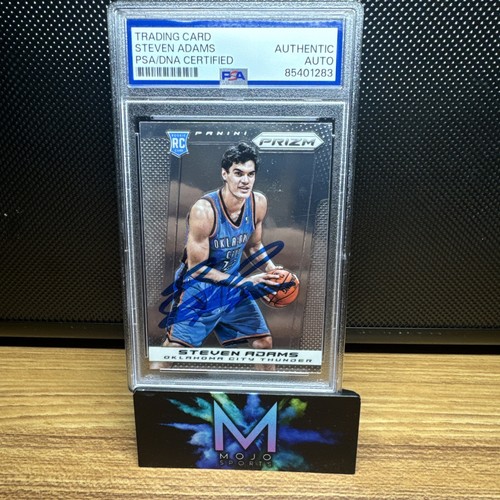 2013/14 Panini Prizm Steven Adams Signed RC Card Auto PSA/DNA Rookie ...