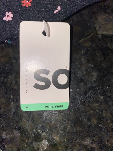 Juniors' SO Bra Ribbed Seamless Bralette SO51-027p2 Red Black Floral Sz ...