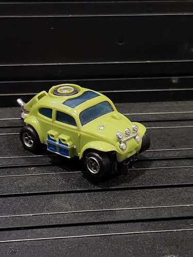 Vintage AFX Aurora Lime Green VW Baja Bug HO Scale Slot Car Runs Lot G1 ...