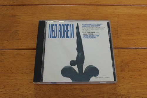 *READ* Ned Rorem CD Piano Concerto Left Hand Gary Graffman Andre Previn ...