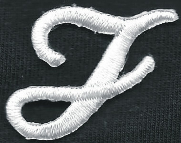 1 1/8" White Script Cursive Alphabet Letter J Embroidered Patch | eBay