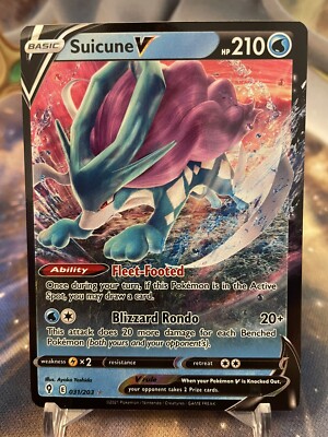 Pokémon TCG Suicune V Evolving Skies 031/203 Holo Ultra Rare | eBay