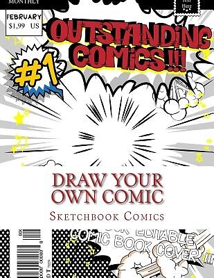 Draw Your Own Comic Comics, Sketchbook Paperback 9781541124158| eBay