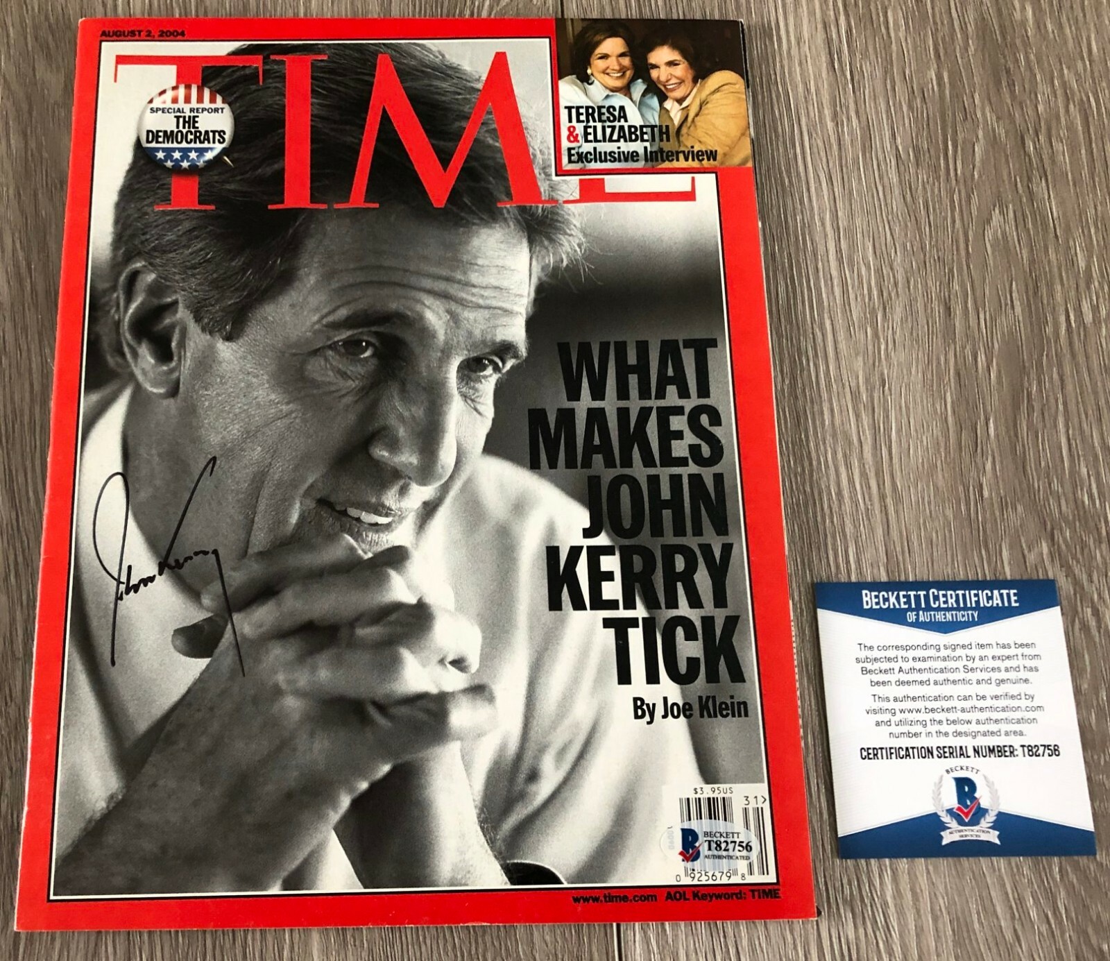 JOHN KERRY SIGNED AUTOGRAPH TIME MAGAZINE PRESIDENT CANDIDATE w ...