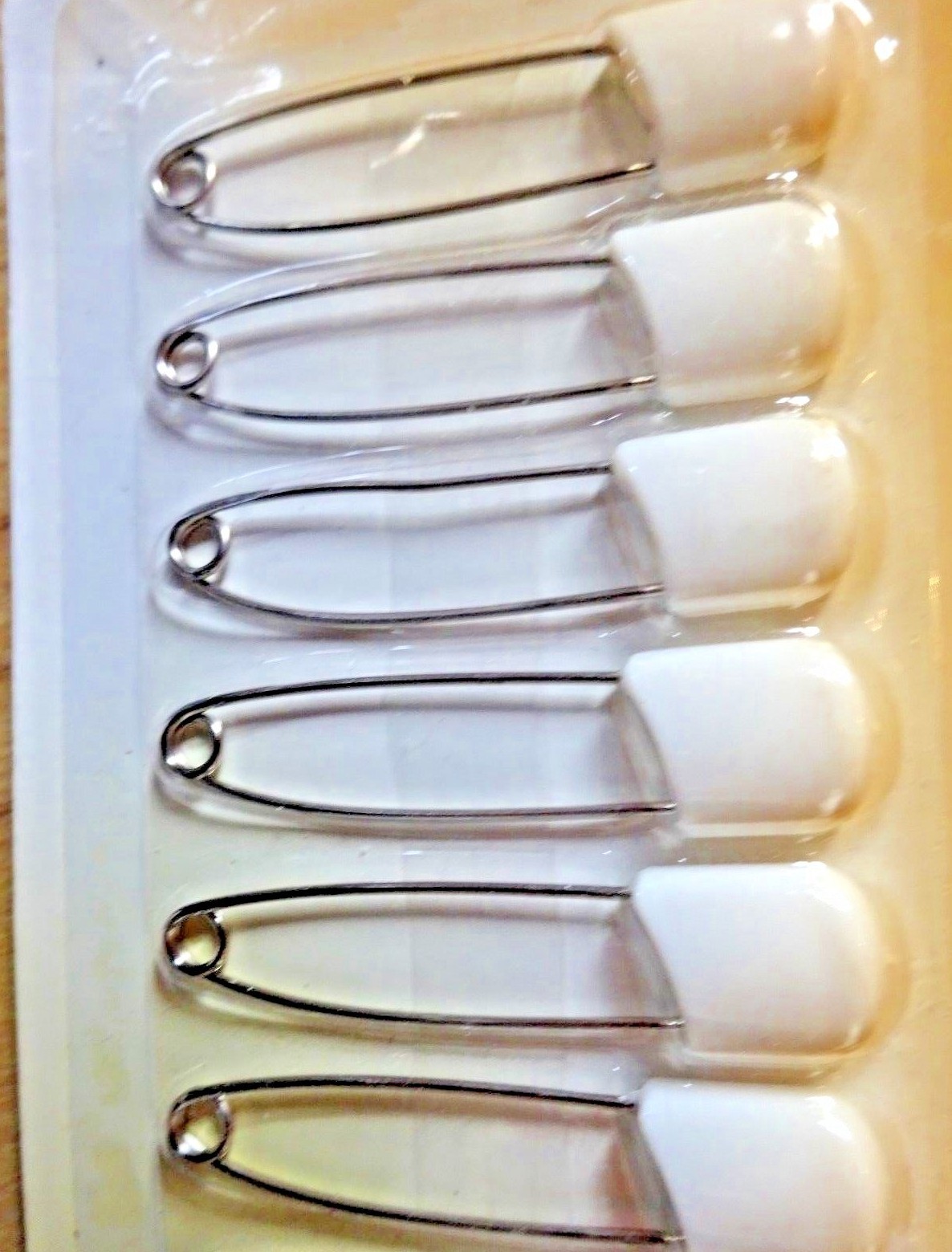 Pk12 Diaper Nappy Safety Pins White Baby Changing Fastener Cloth Clips ...