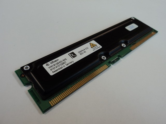 Infineon RAM Memory Module 256mb Pc800-45 184-pin RAMBUS Hyr1812840g ...