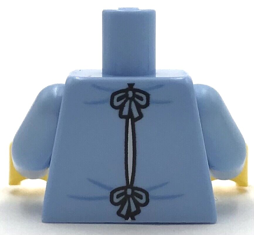 Lego New Bright Light Blue Minifigure Torso Hospital Gown V-Neck Doctor ...