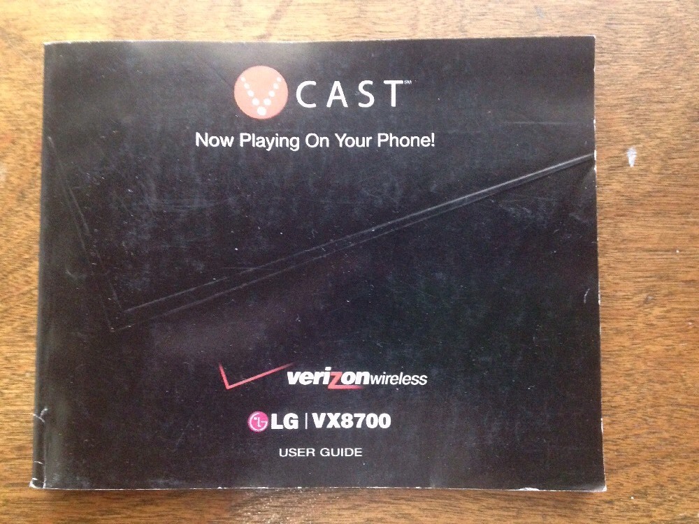Verizon Wireless LG VX8700 Phone User Manual | eBay
