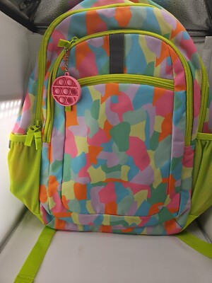 Cat & Jack Backpack Multicolor With Fidget Bag Charm NEW Pastel ...